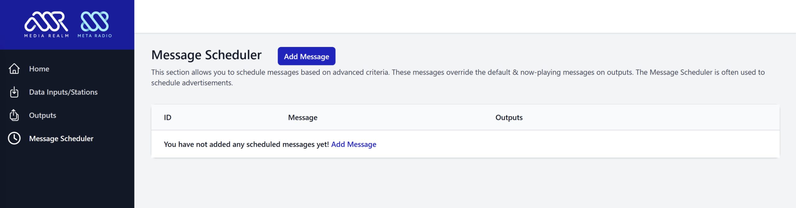 MetaRadio: Advanced Message Scheduling