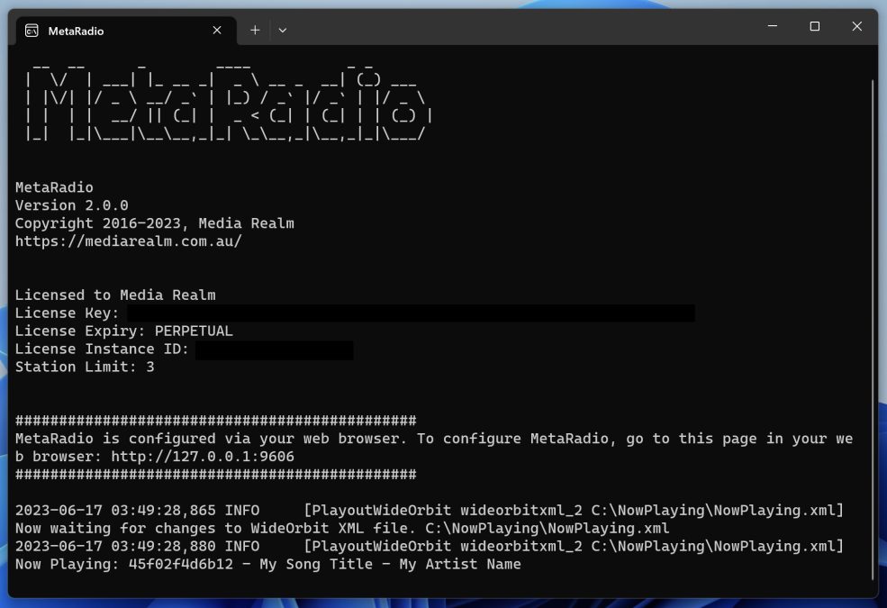 WideOrbit Radio Automation: Connecting Now-Playing Song Data
