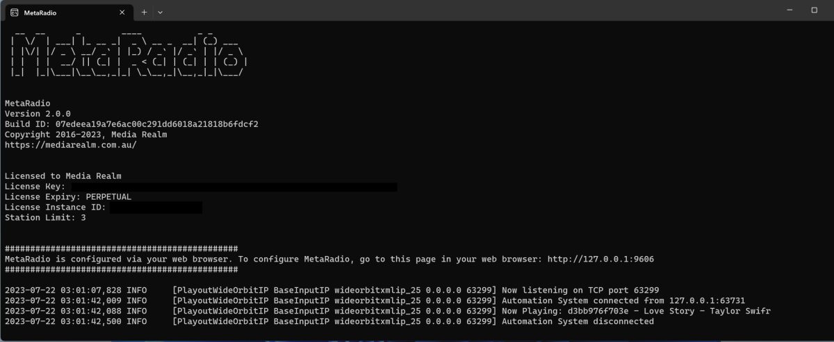 WideOrbit Radio Automation: Connecting Now-Playing Song Data
