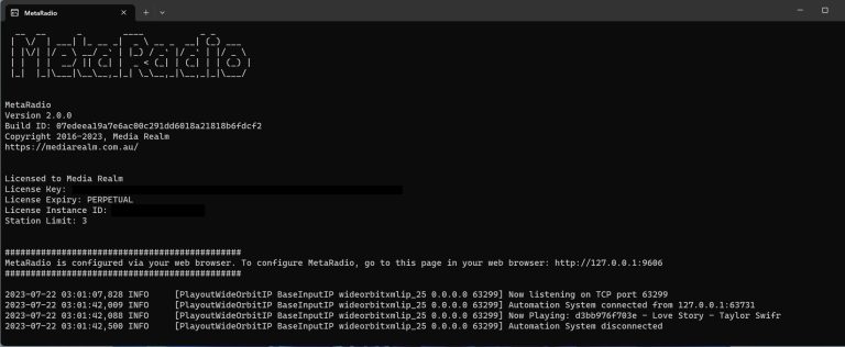 WideOrbit Radio Automation: Connecting Now-Playing Song Data