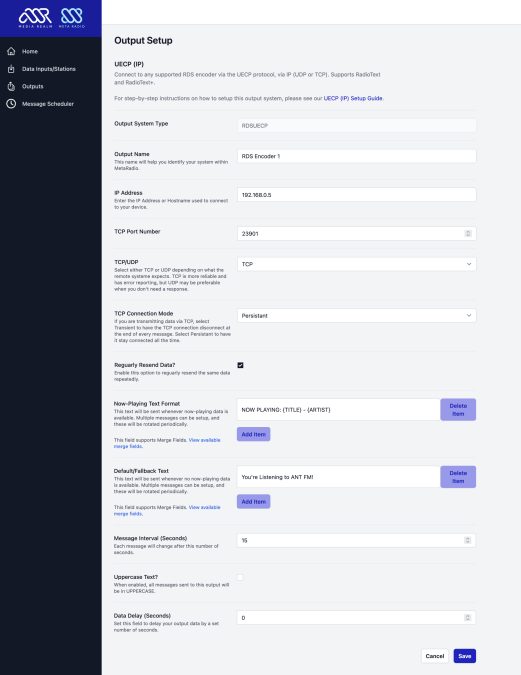 RDS UECP Setup Guide: Connecting Now-Playing Data